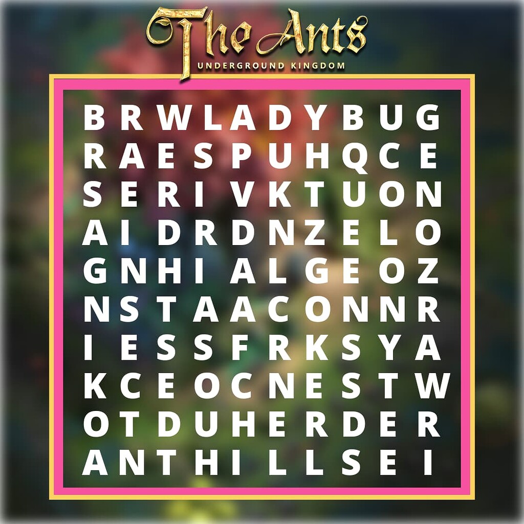[MOD Event]Anty's Confusion Word Search - Game Updates - The Ants ...