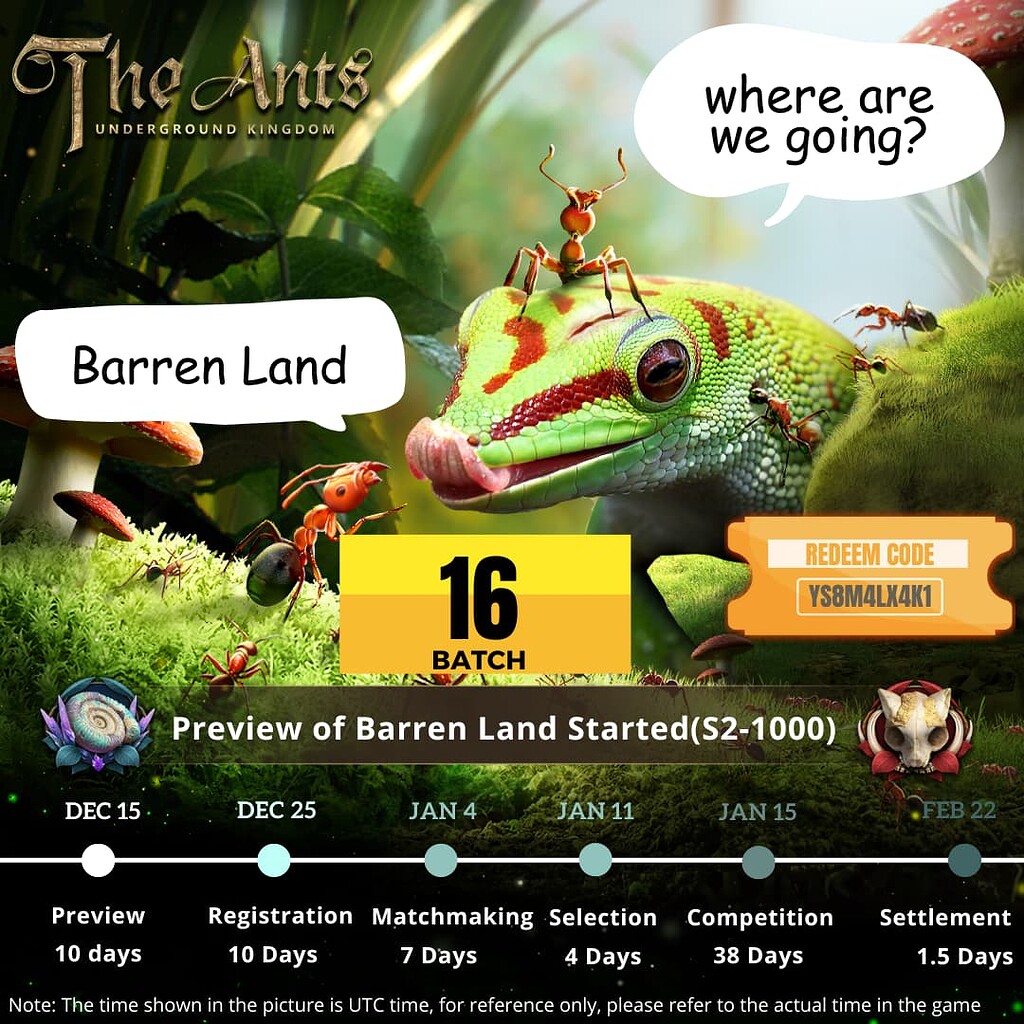 Barren Land Batch 16 (S2-1000) is here! - Information - The Ants ...