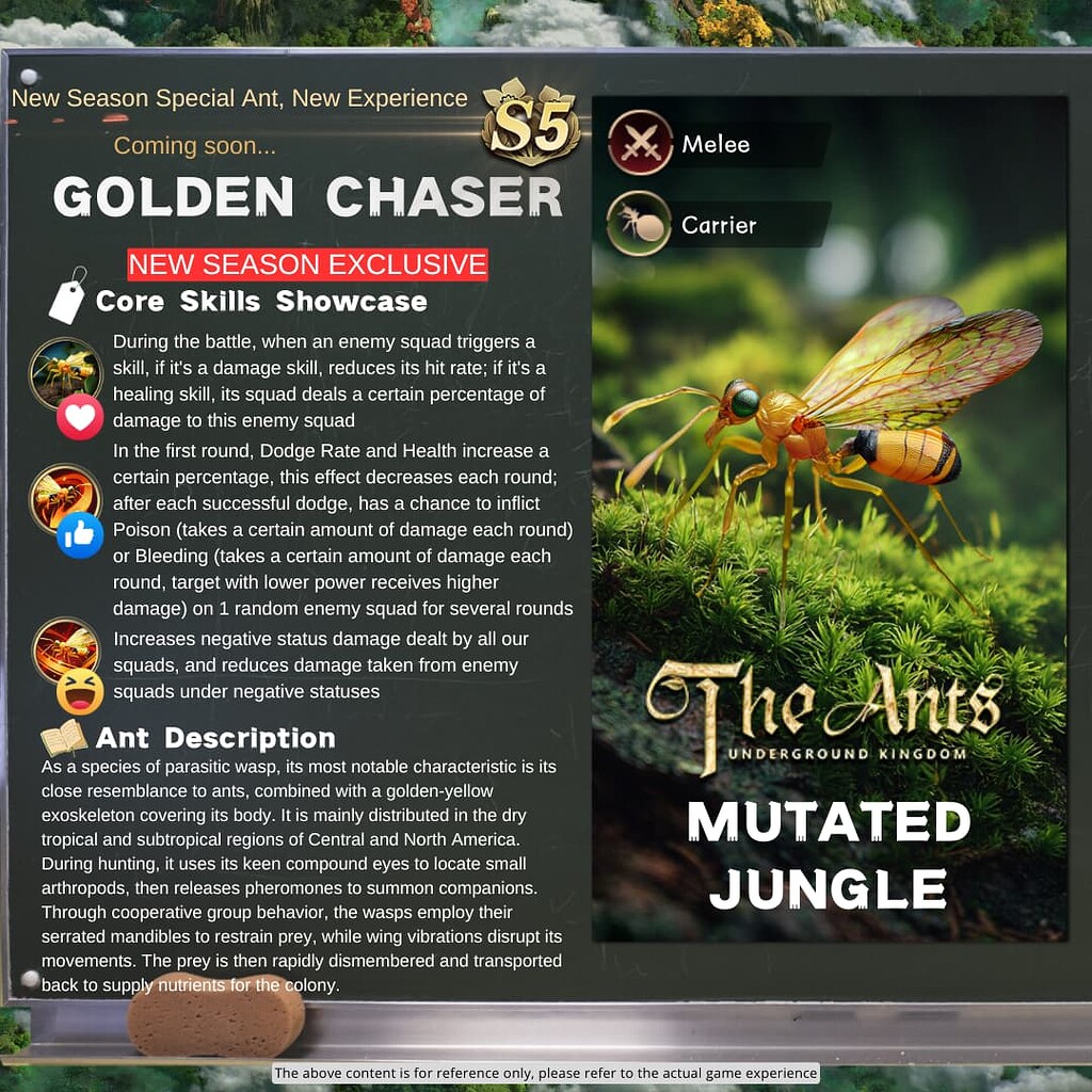 Mutated Jungle Special Ant: Golden Chaser (November 05, 2025) - Events ...