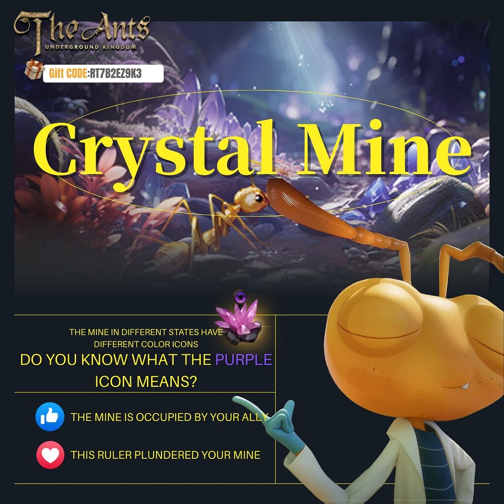 Do you know what the purple icon means in the Crystal Mine? (May 08, 2025) - Events - The Ants ...